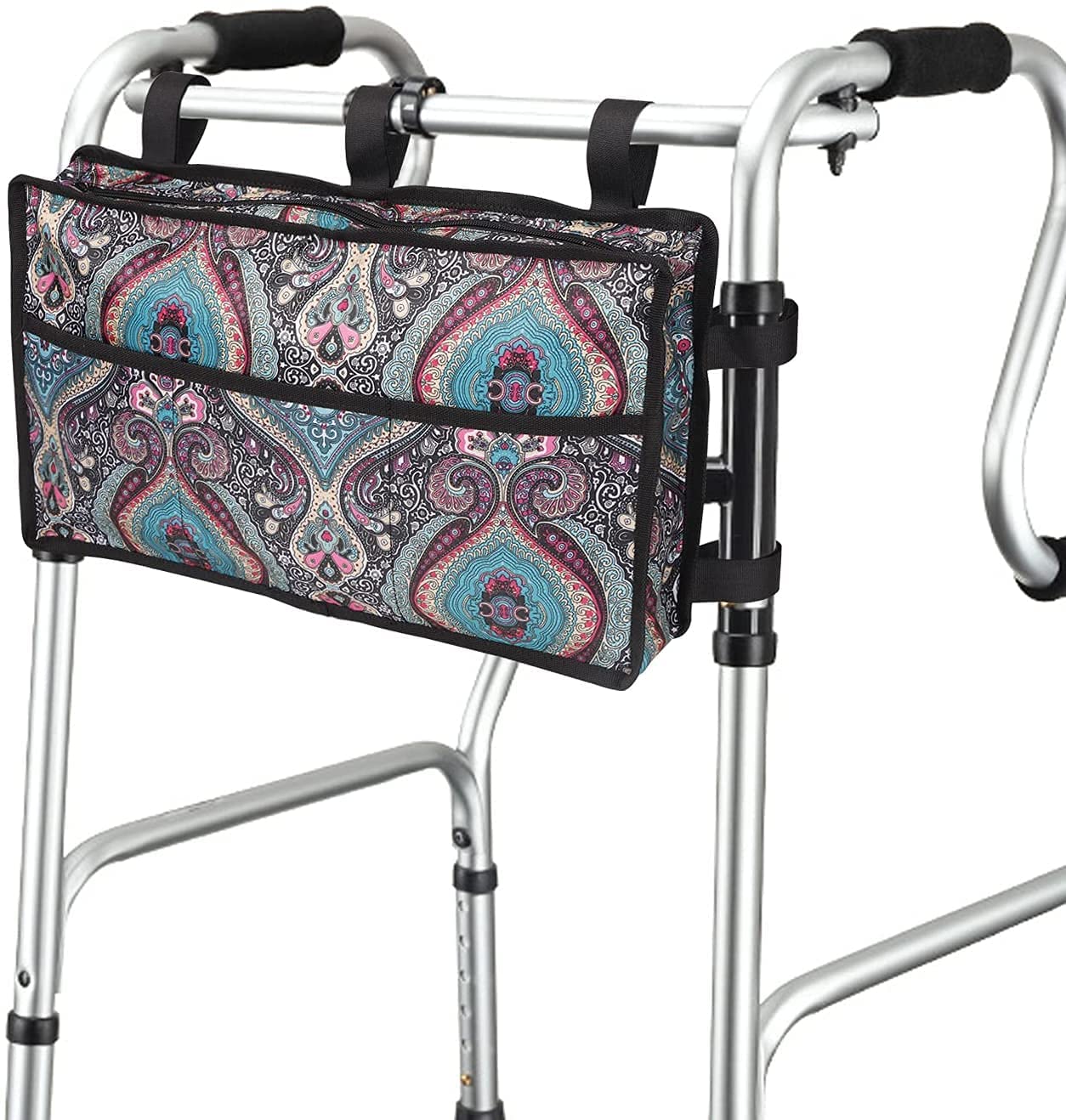 Walker Bag - Walker Storage Bag, Wheelchair/Walker Accessories Bag, Walker Pouch for Folding Walker, Universal Fit for Wheelchair, Rollator, Scooter.