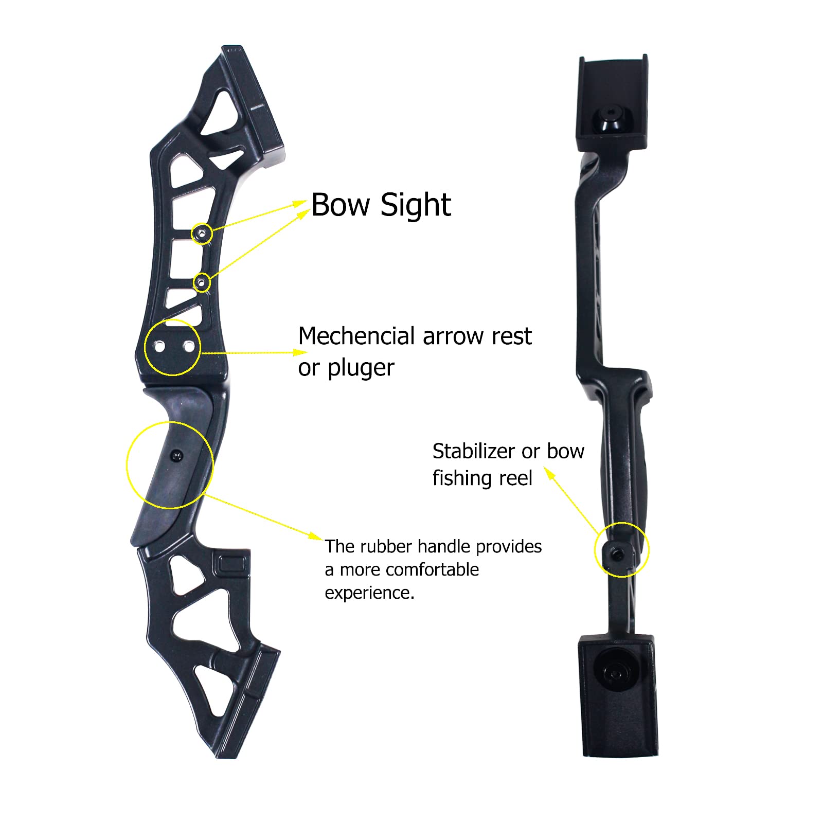 TBOW 60" Takedown Recurve Bow and Arrow Set Metal Riser 30-60Lbs Black/Camo Right Hand for Hunting with 12Pcs Training Carbon Mix Arrows (55Lbs, Camo)
