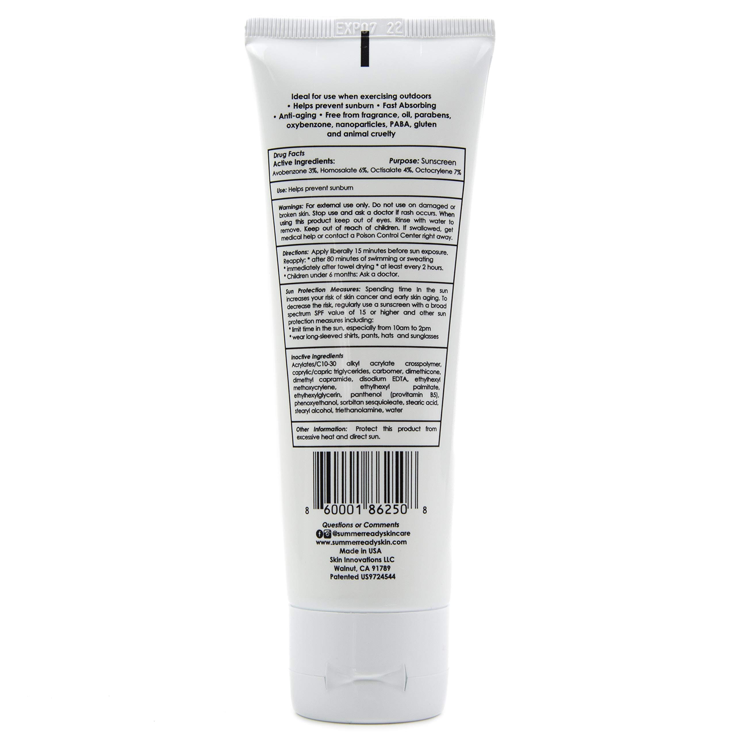 Summer Ready - Vitamin D Promoting Sunscreen SPF30 - Broad Spectrum Protection, Permits UVB Safely That Your Skin Needs To Produce Vitamin D