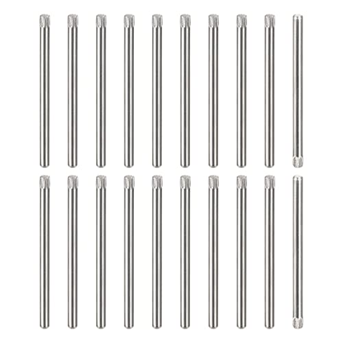 Tool parts 2.5x50mm 304 Stainless Steel Dowel Pins - 20Pcs Knurled Head Flat End Dowel Pin