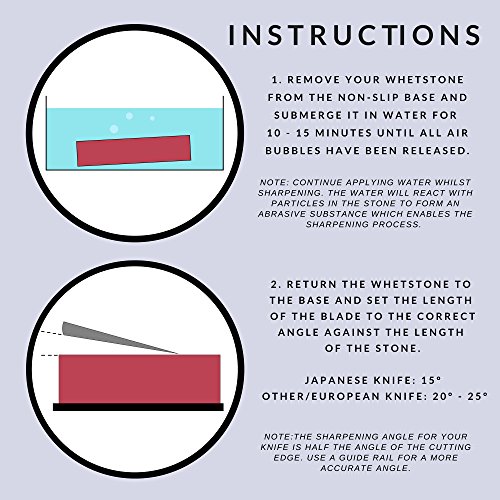 Rockingham Forge SUPERSHARP PRO 2-in-1 Combination Whetstone, 240/1000 Grit Extra Wide Deluxe Knife Sharpening Stone, Non-Slip Base, 24 x 8 x 4.5 cm – COARSE/Medium