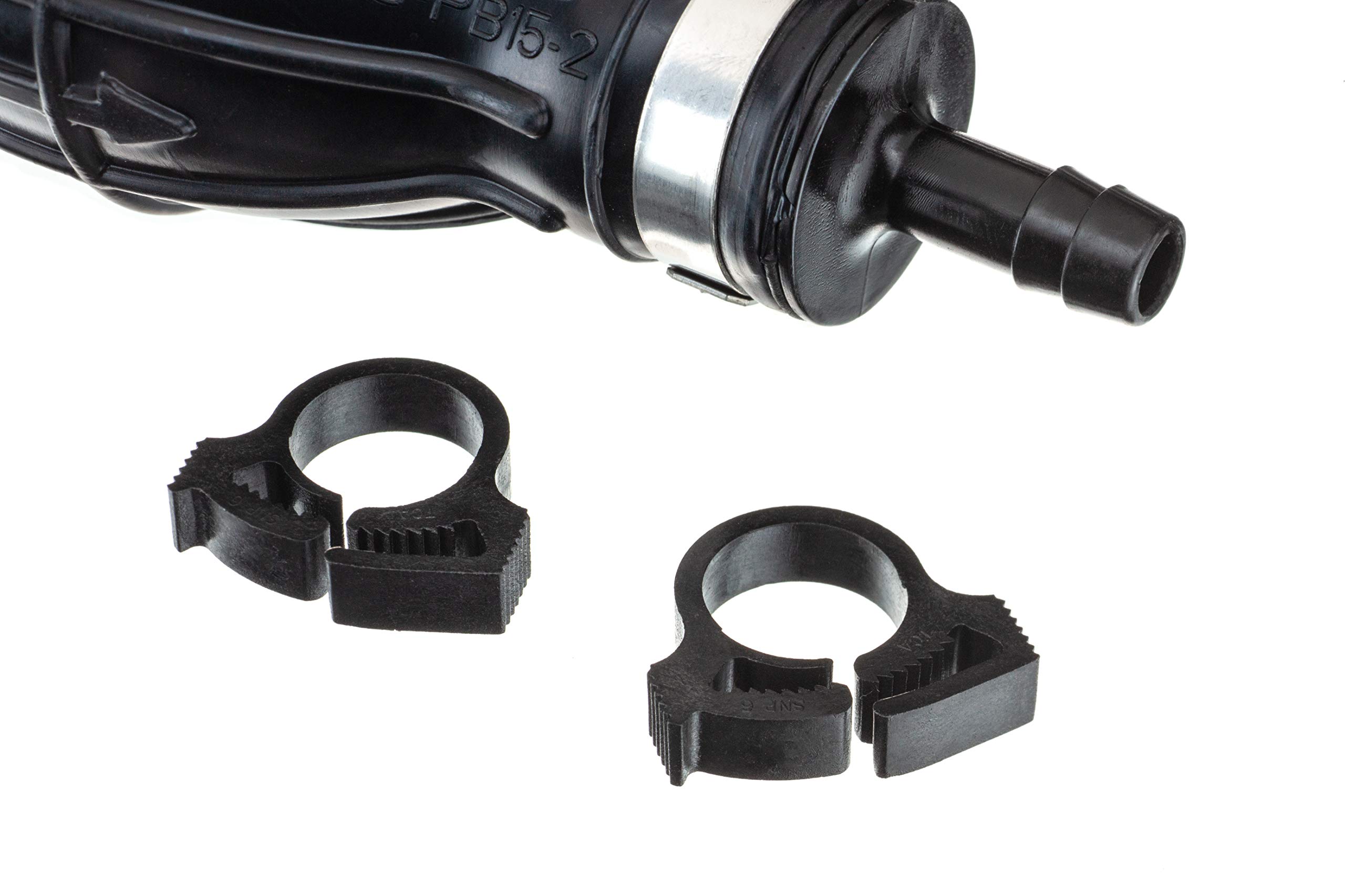 Quicksilver 8M0052975 Primer Bulb with 2 Hose Clamps for 1/4" (6.35 mm) Fuel Lines