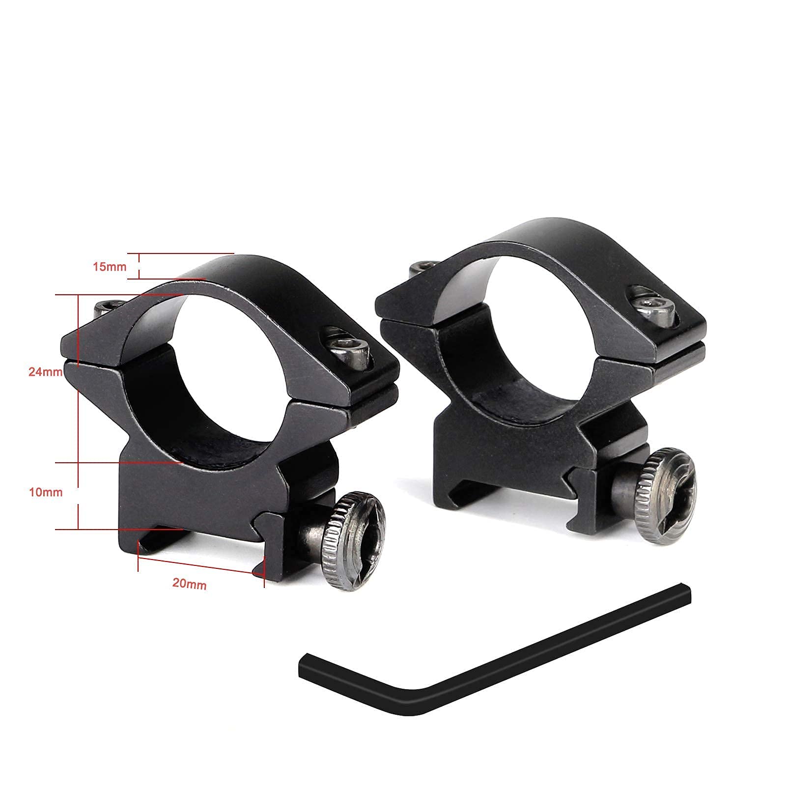 SVBONY SV177 Hunting Rifle Scope 3-12x44, Rifle Scopes for Long Range Shooting, with Front AO Adjustment, Illuminated Mil-dot Reticle Rifle Scope, with 3 Inches Sunshade