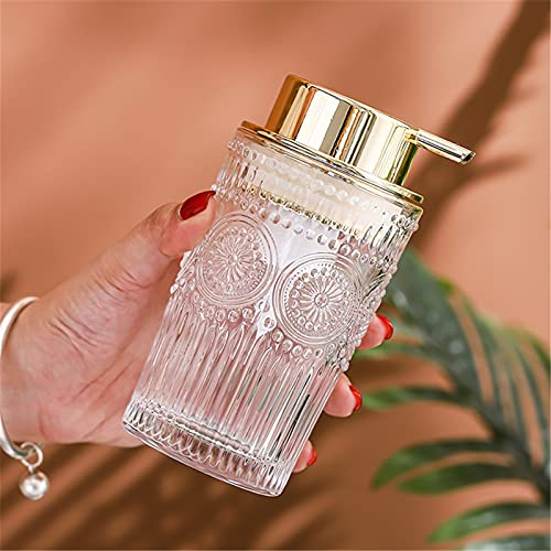Soap Dispenser Bathroom 300ml 400ml Glass Soap Dispenser Bathroom Foam Empty Sub-Bottling Shower Gel Shampoo Foaming Bottle, for Kitchen Bathroom Bedroom Kitchen Soap Dispenser (Color : 1)