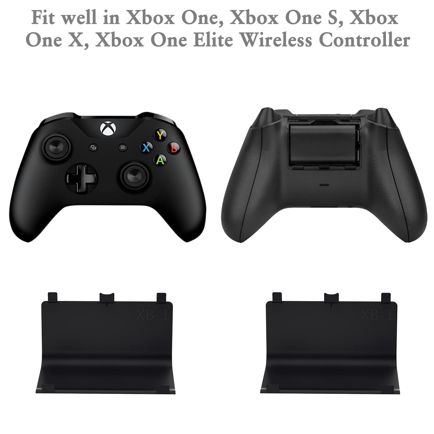 Tectra 4 Pack Battery Cover Door Compatible with Xbox One, Xbox One S, Xbox One X Controller, Battery Back Shell for Xbox One Controllers