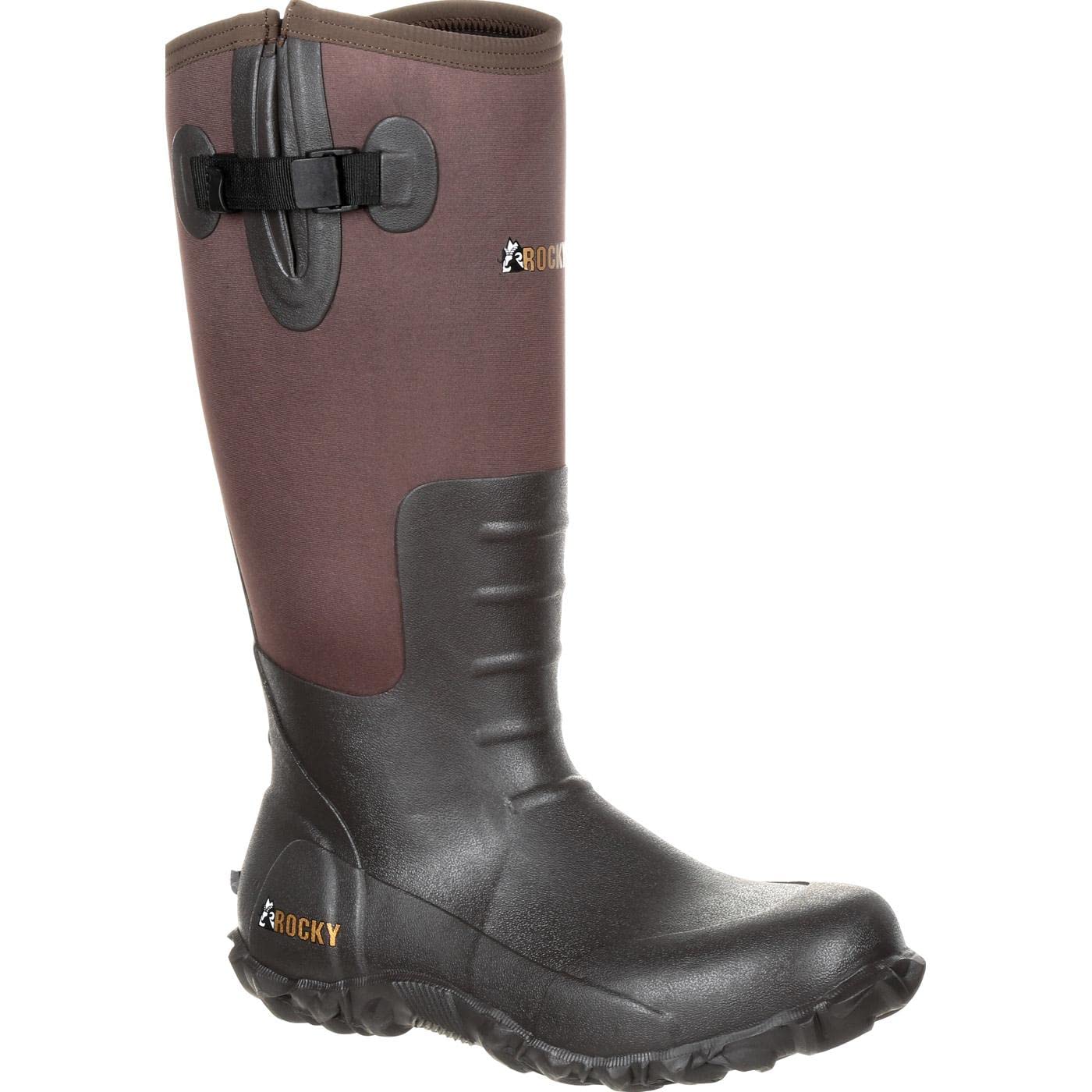 ROCKY Core Brown Rubber Waterproof Outdoor Boot Size 9(M)