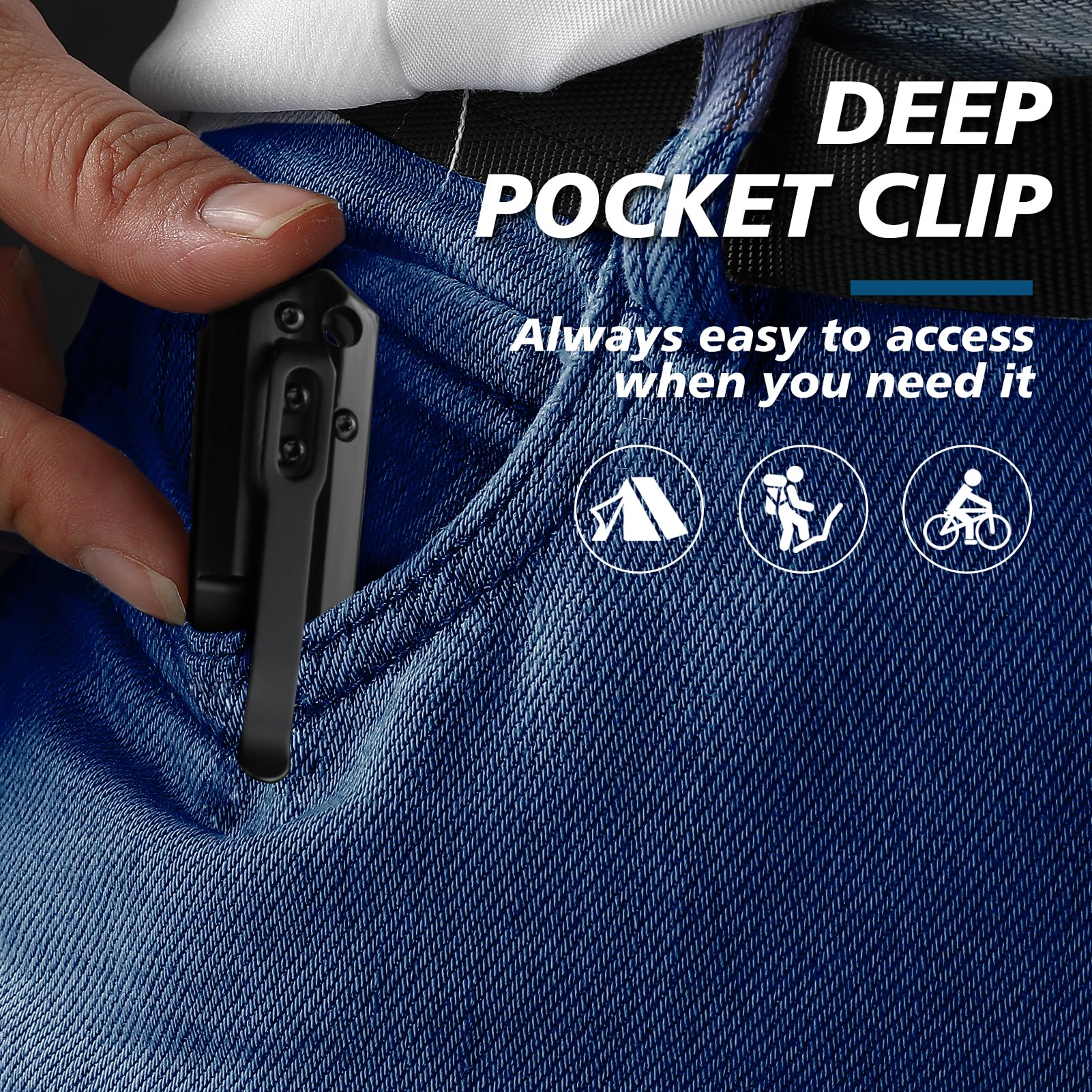 ohmonlyhoo Folding Knife, 3.3 inch Pocket Knife with Pocket Clip and D2 Blade, EDC Knife for everyday carry, Great Gift for Men and Women