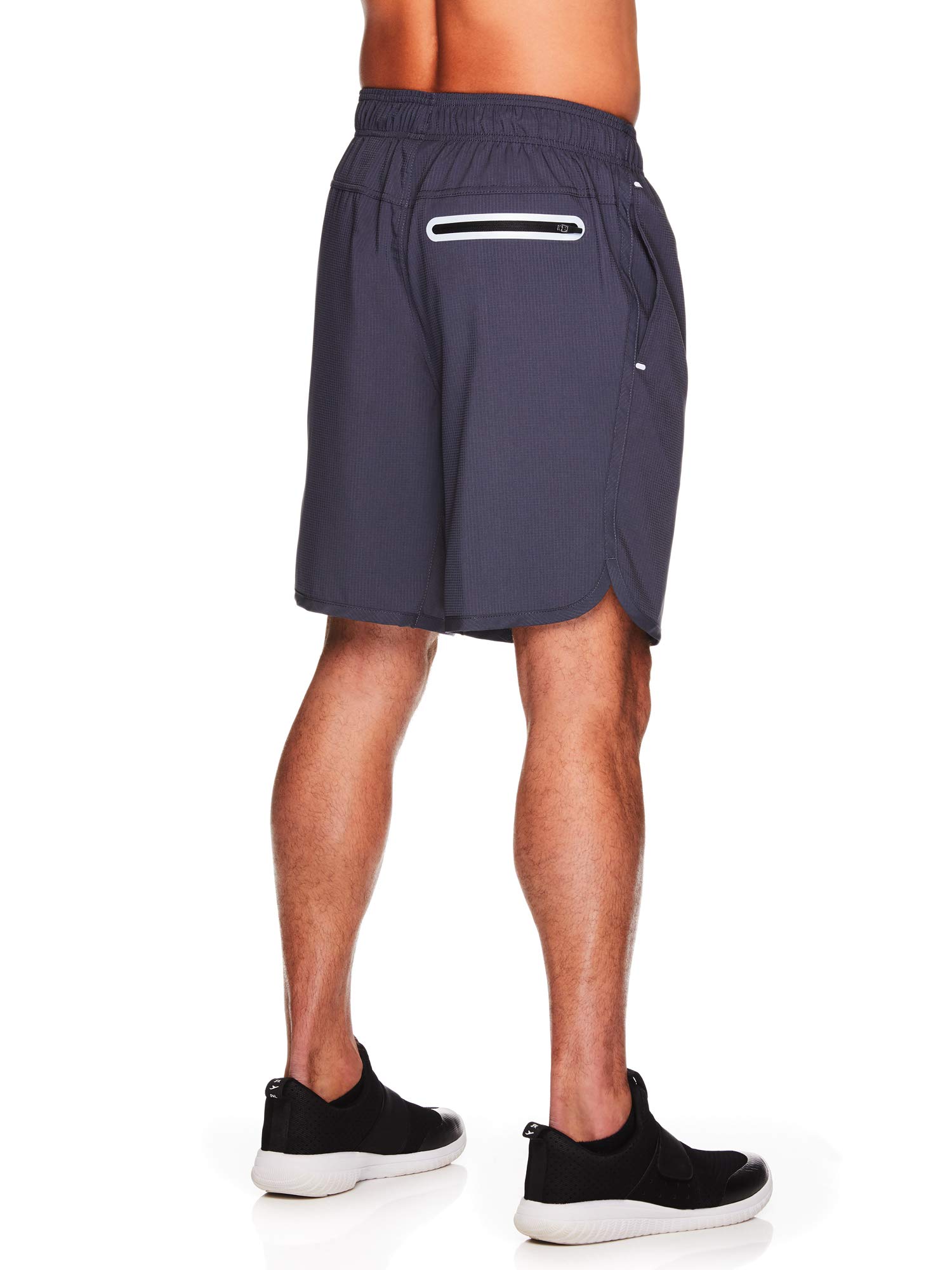 Reebok Men's Lightweight Workout Gym & Running Shorts w/Elastic Drawstring Waistband & Pockets - 9 Inch Inseam - Paceline Ebony, Large