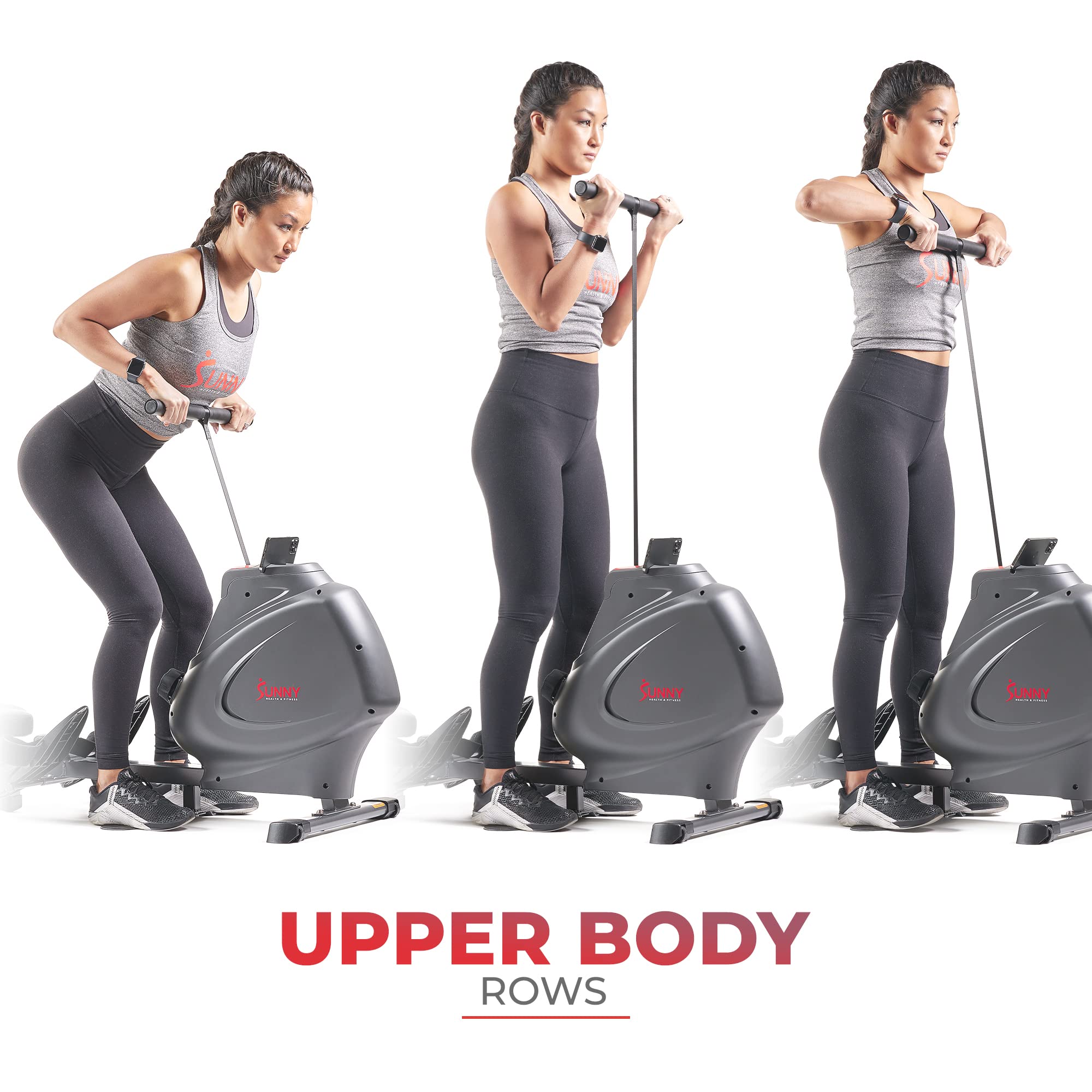 Sunny Health & Fitness Premium Magnetic Rowing Machine Interactive Rower with Optional Exclusive SunnyFit® App and Smart Bluetooth Connectivity - SF-RW5941SMART