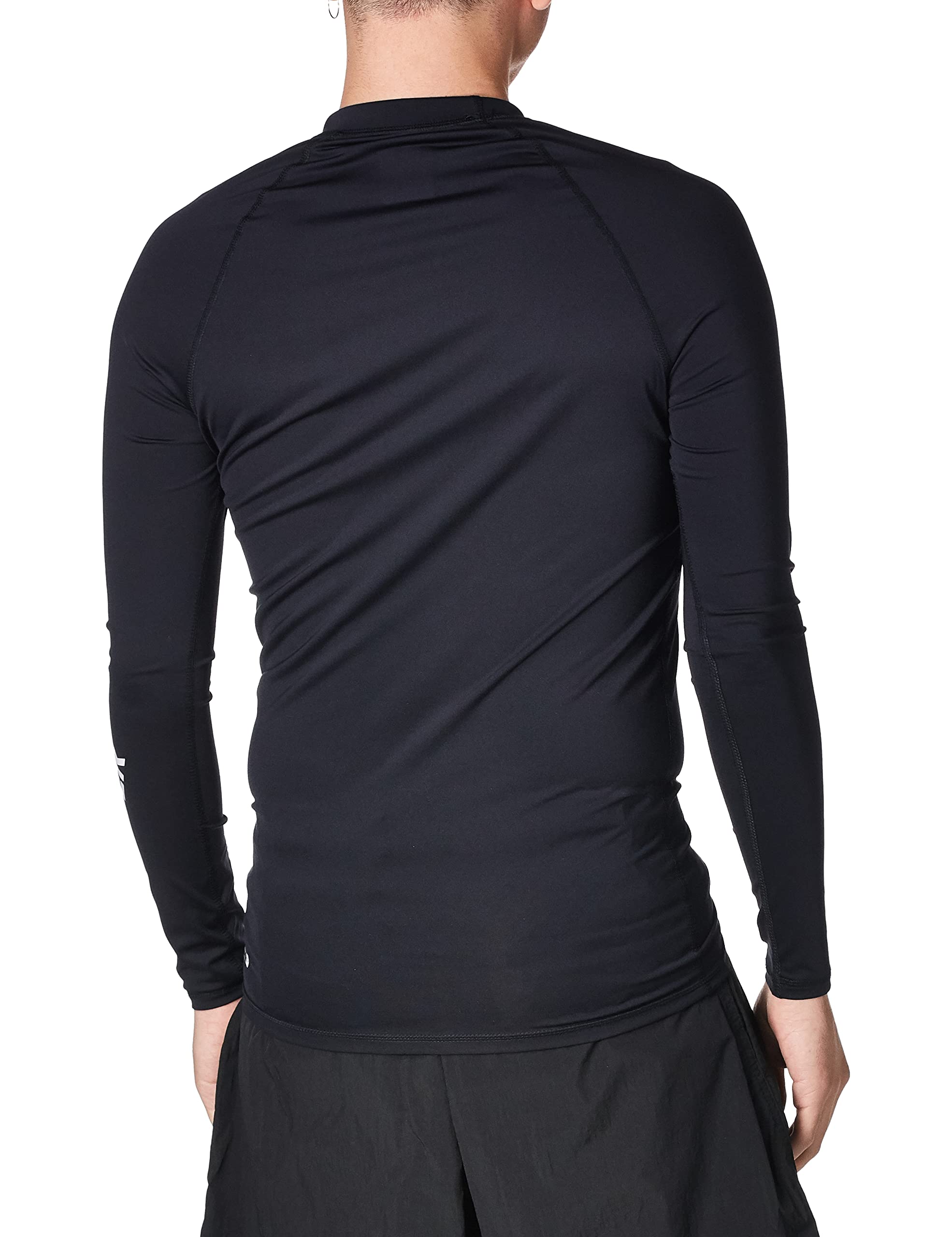 Quiksilver mens All Time Long Sleeve Rashguard Upf 50 Sun Protection Surf Rash Guard Shirt, Black, Large US
