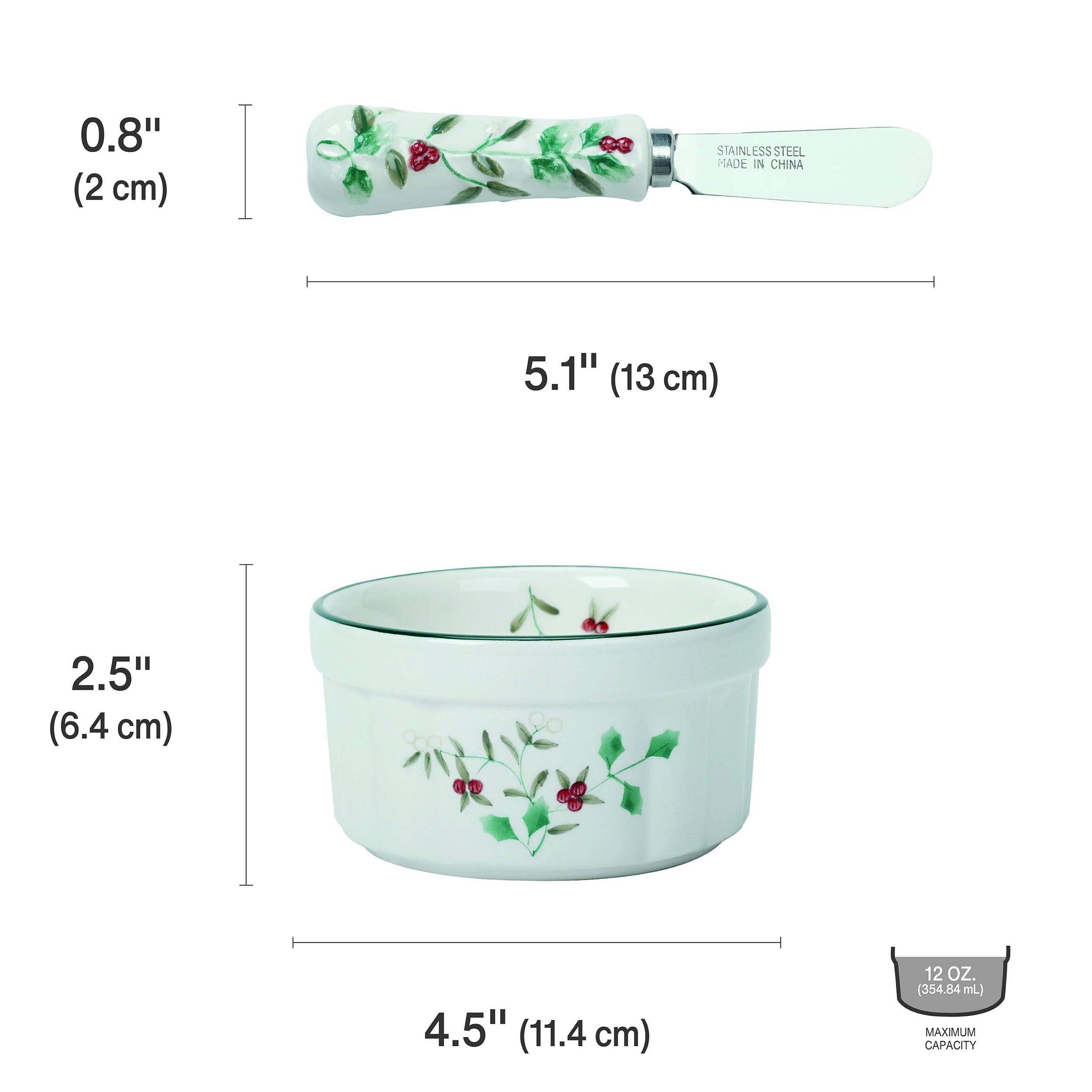 Pfaltzgraff Winterberry Dip Mix Set, 12 0z, Multicolored