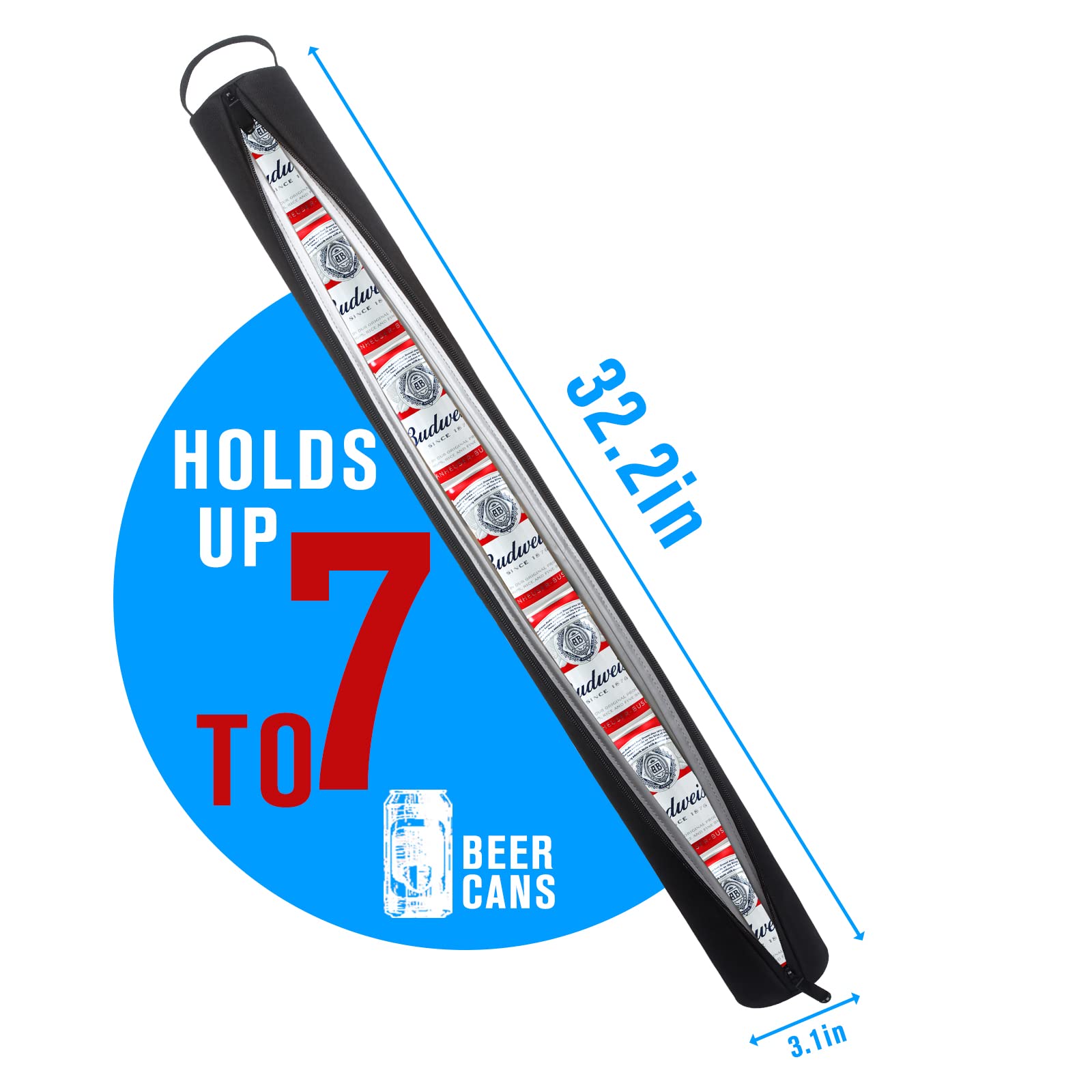 Wessleco Beer Cooler Bag, Beer Sleeve Golf Cooler Bag for Cans Fully Insulated Can Cooler Sleeves