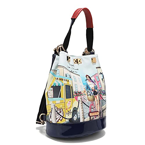 Nicole Lee Multifunctional Bucket Bag (COZY STREET IN MILAN)