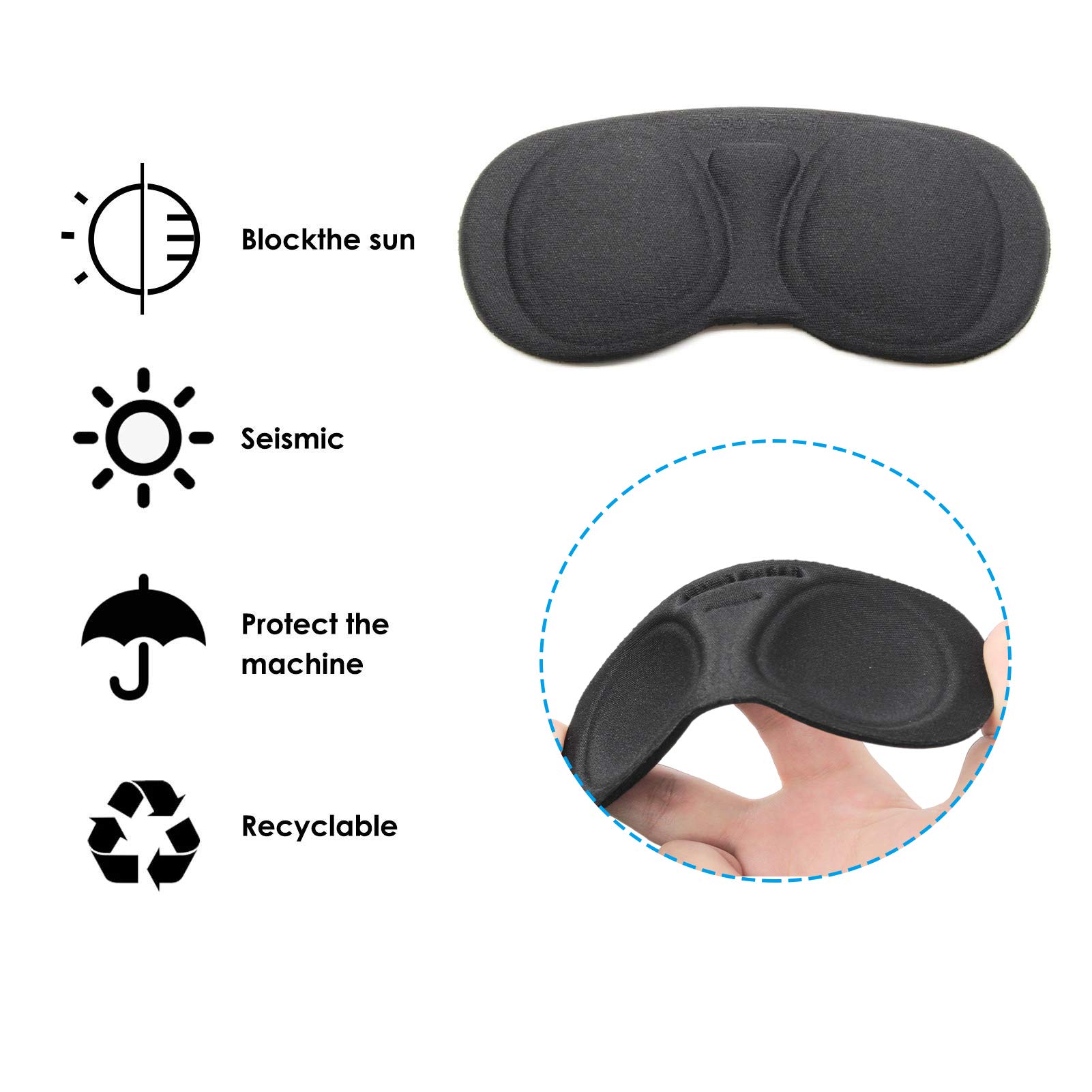 Silicone Mask for Oculus Quest 2, Face ABS Plastic Bracket Interface and Comfortable Silicone VR Face Pad and Lens Protection Cover(Blue)