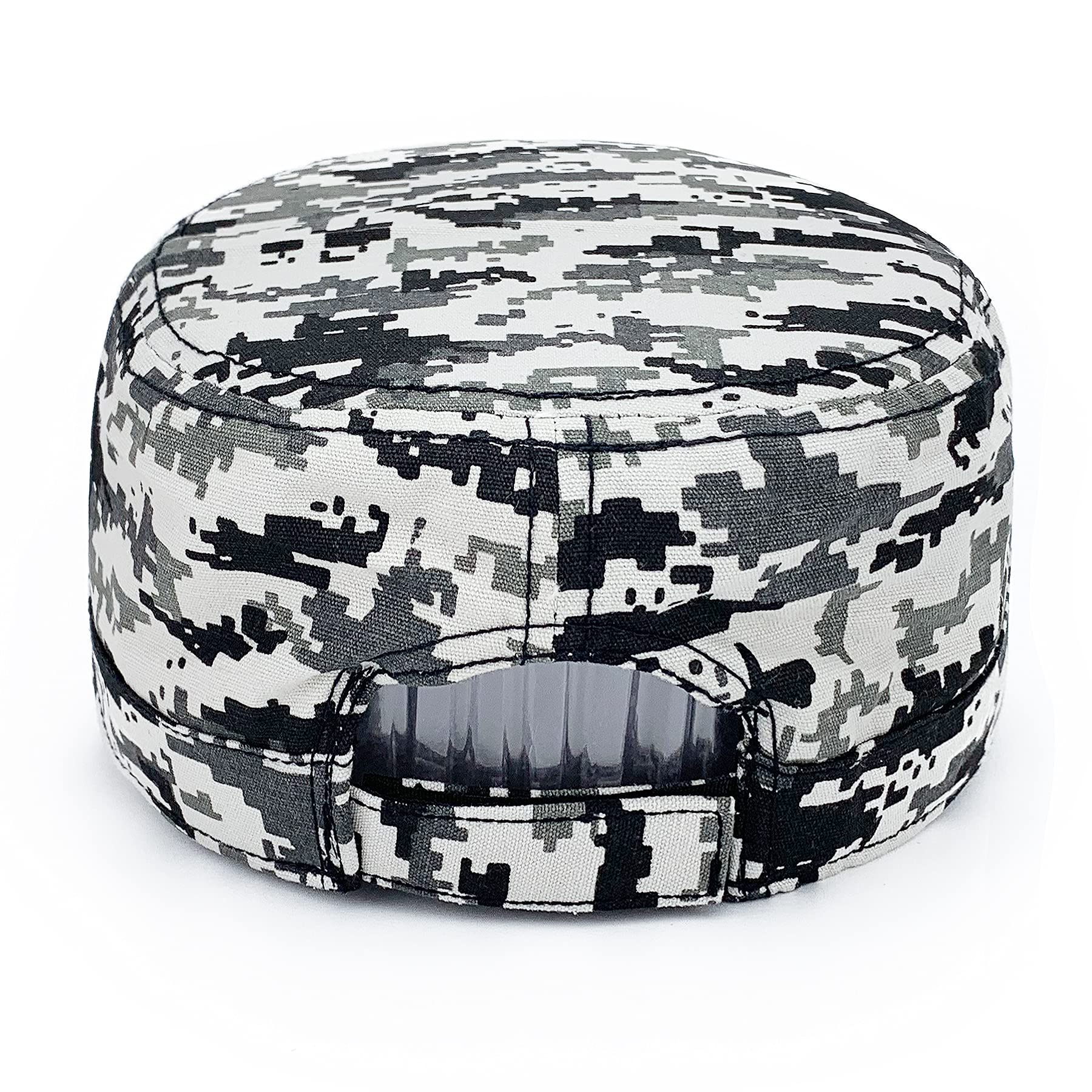 REDSHARKS mens Digital Camo Cadet Army Velcro Back Military Flat Top Baseball Dad Sun Adjustable Cap, Grey Digital Camo, X-Large