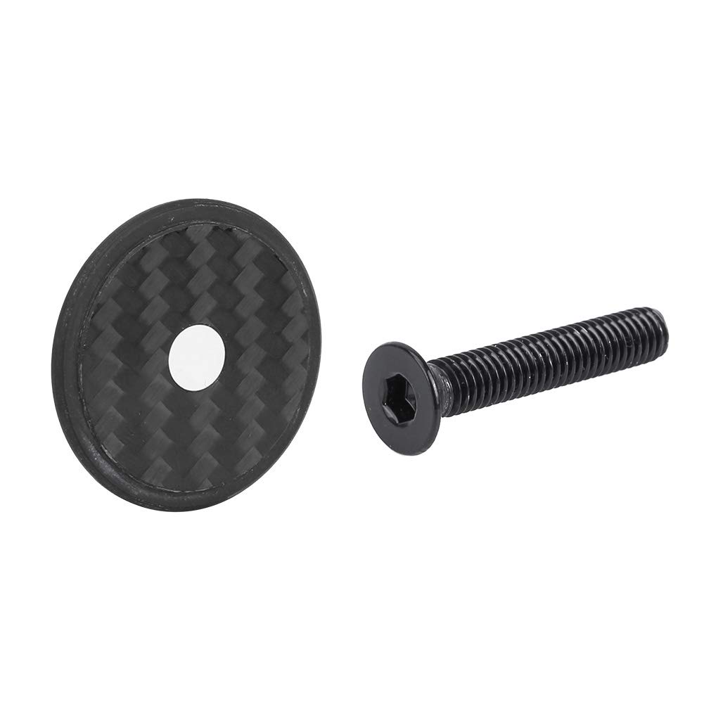 Ueohitsct Carbon Fiber Bicycle Stem Headset Top Cap with Screw for Mountain Bike