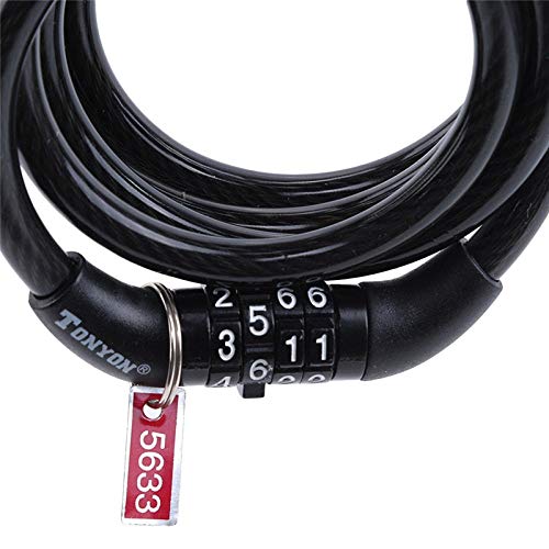 ZMYDZ Bicycle Lock Lock Security Code Lock Multifunctional Bicycle Lock Anti-Theft Security Code Combination Lock Strengthen Steel Bike Cable Bike Lock