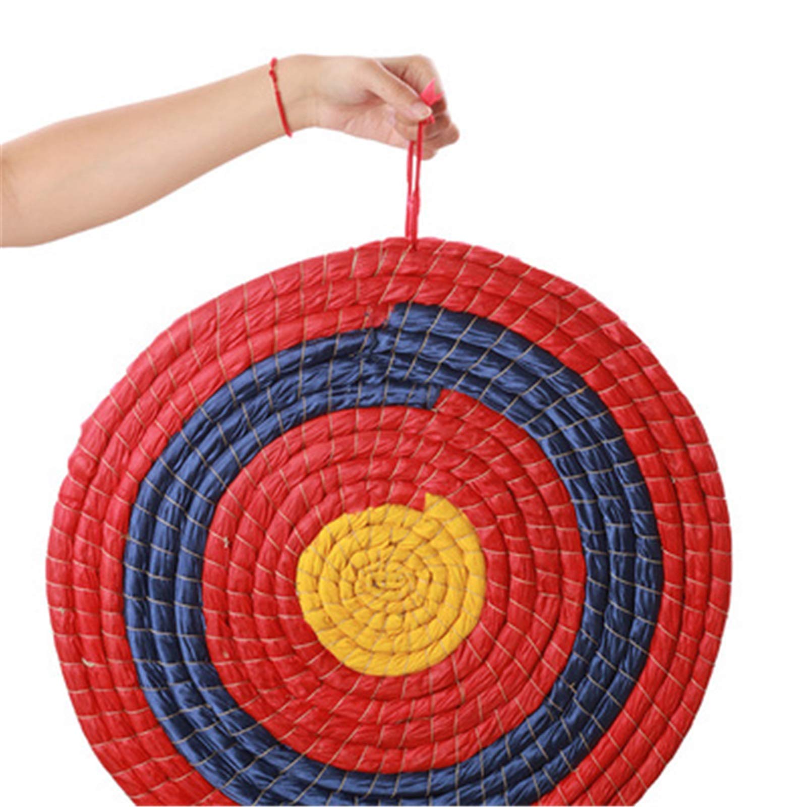 Teerwere Outdoor-Shooter Archery Target Solid Straw Round Shooting Bow Coloured Rope Target (Color : Coloured, Size : 50x50x2cm)