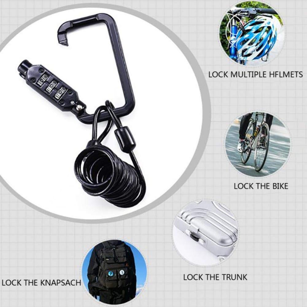 ZMYDZ Bicycle Lock Bicycle Lock Password Device Anti-Theft Durable Number Long Spring Wire Motorcycle Riding Accessories Bike Lock