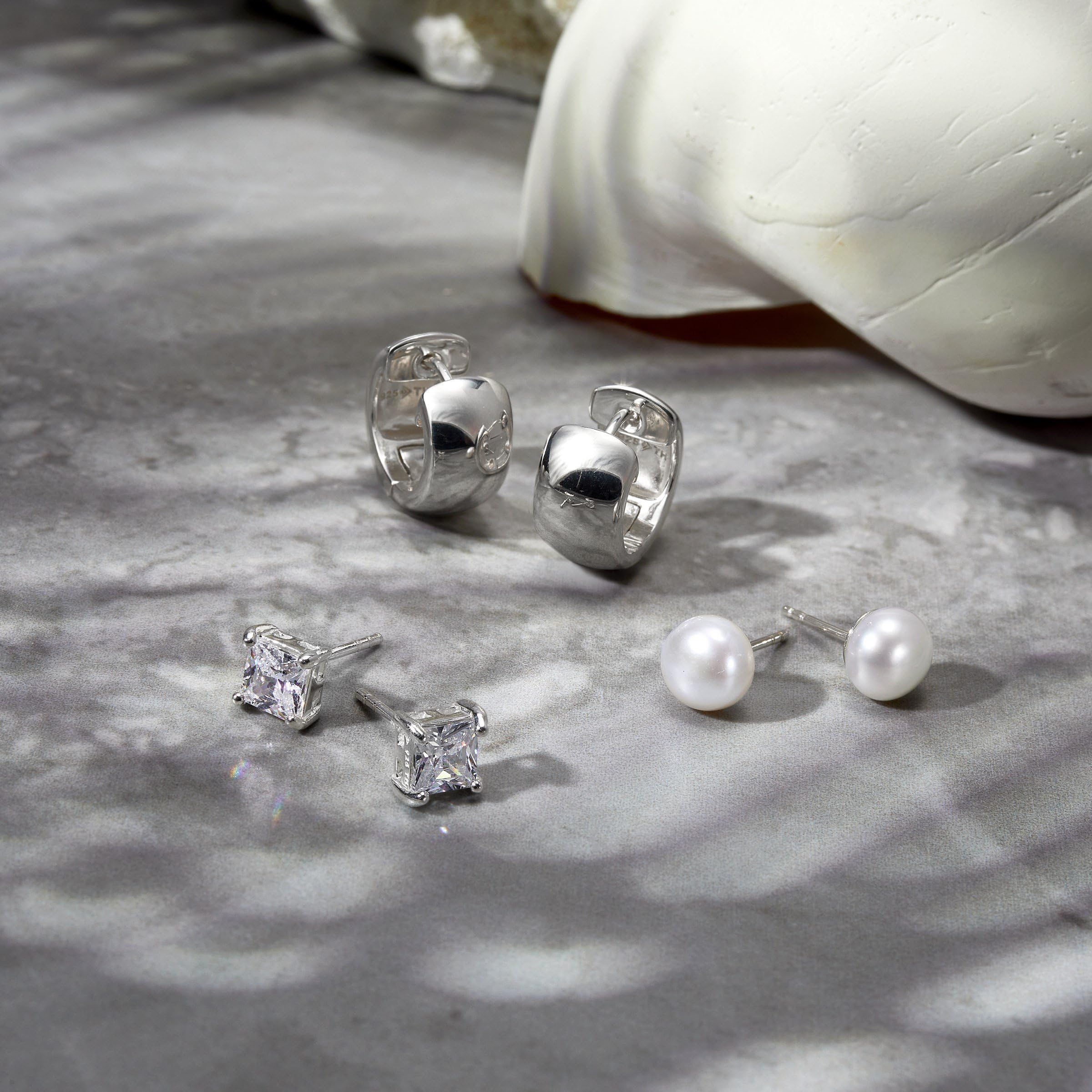 Silpada 'Shine Bright' Cubic Zirconia Stud Earrings in Sterling Silver