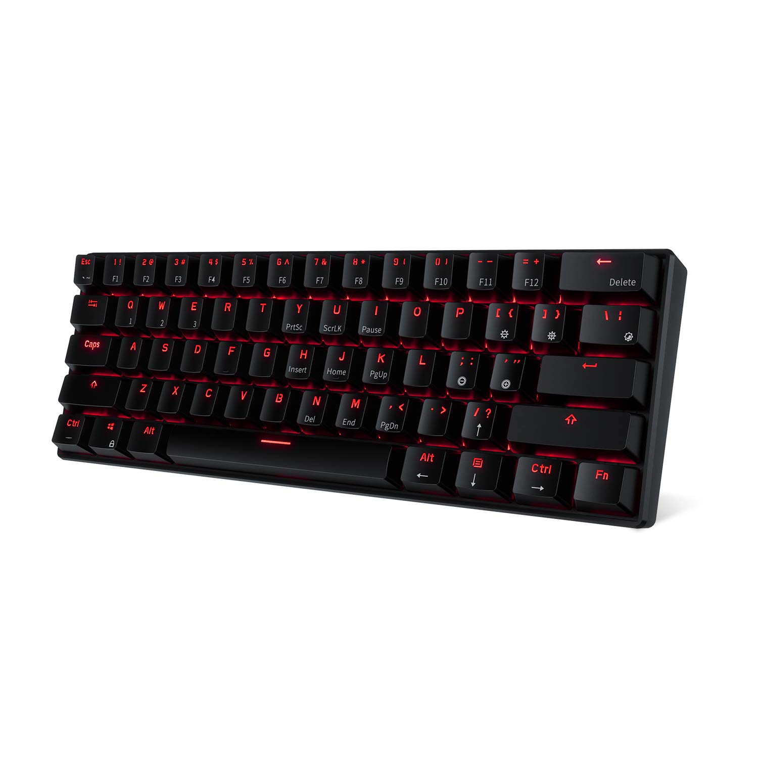 RK ROYAL KLUDGE RK61 Wireless 60% Mechanical Gaming Keyboard, Ultra-Compact Bluetooth Mechanical Keyboard with 10 Hours Battery Life and Tactile Brown Switches, Compatible for Multi-Device Connection