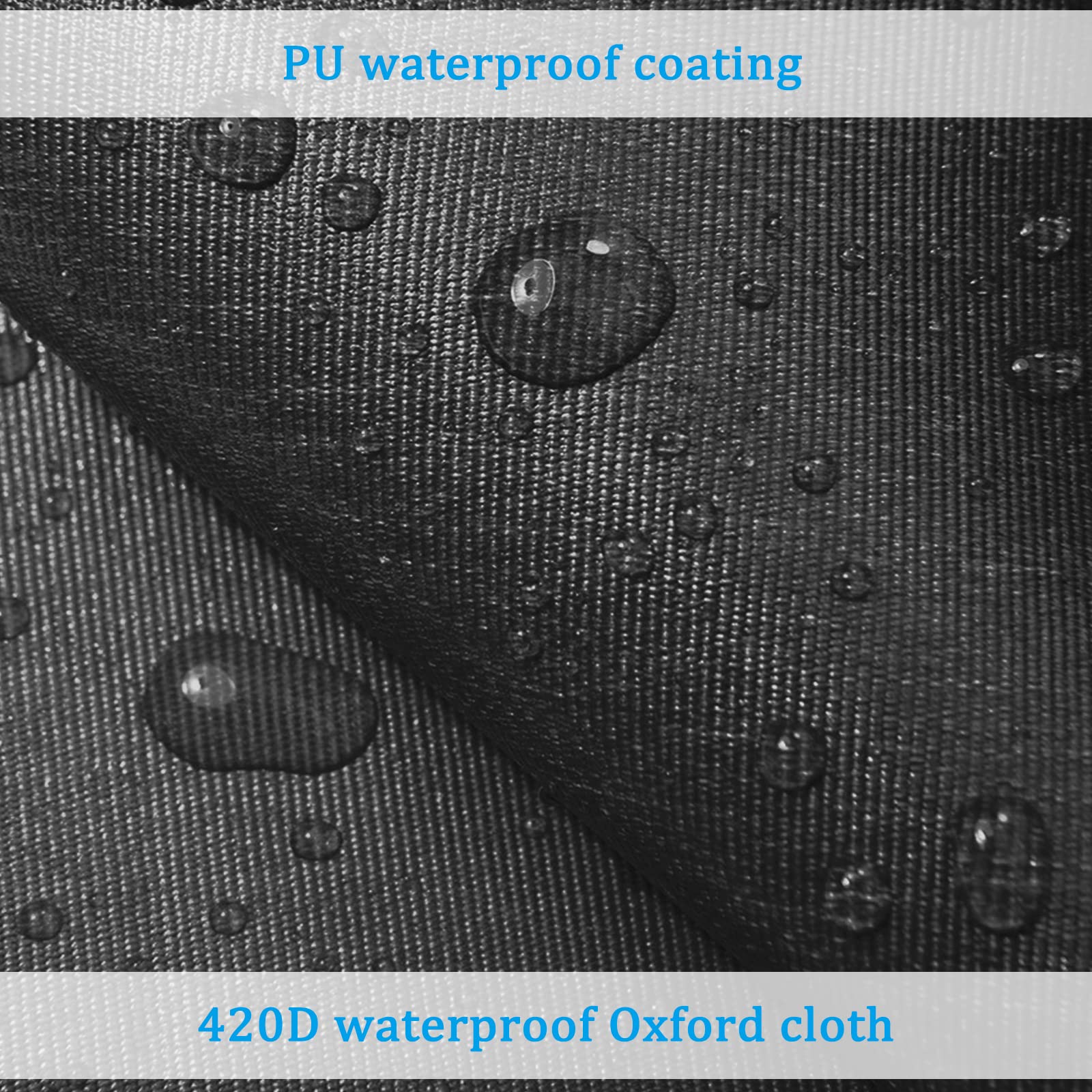 STARTWO Bimini Top Boot Cover, Suitable for 3-4 Bow Bimini Tops, Storage Boat Replacement Cover Waterproof and UV Resistant(S:43-62in)