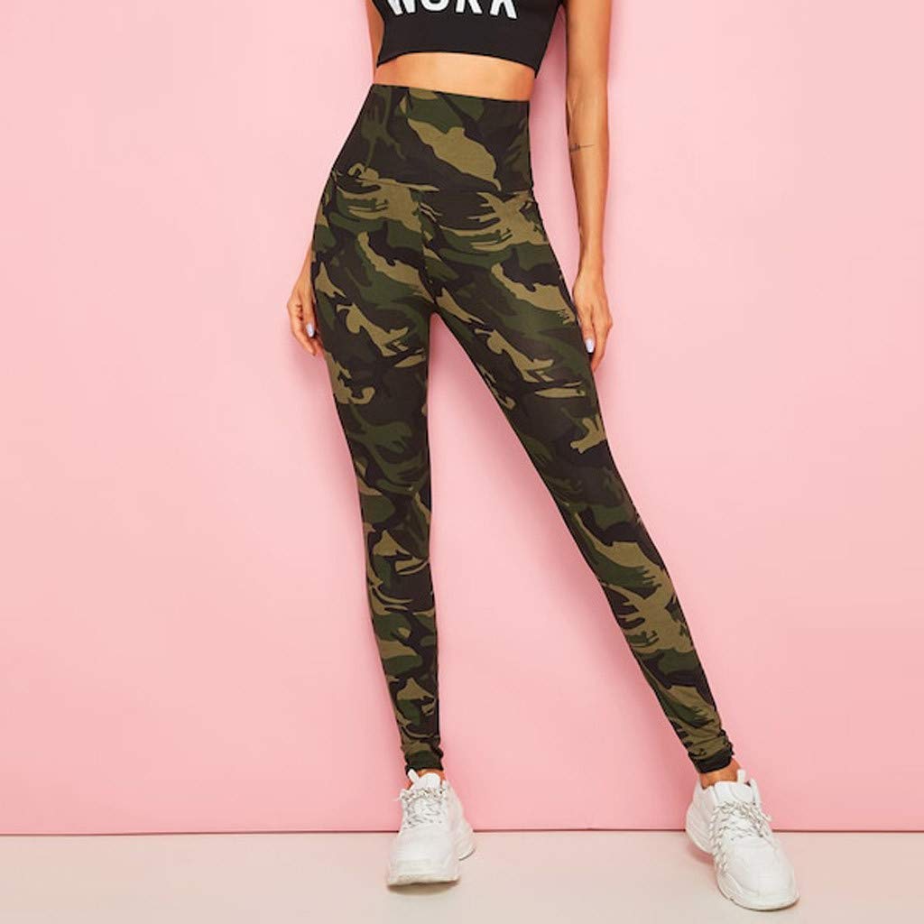 Yoga Pants Women's Cinch Bottom Sweatpants High Waisted Athletic Joggers Lounge Pants with Pockets Snow Pants Womens U9 Camouflage