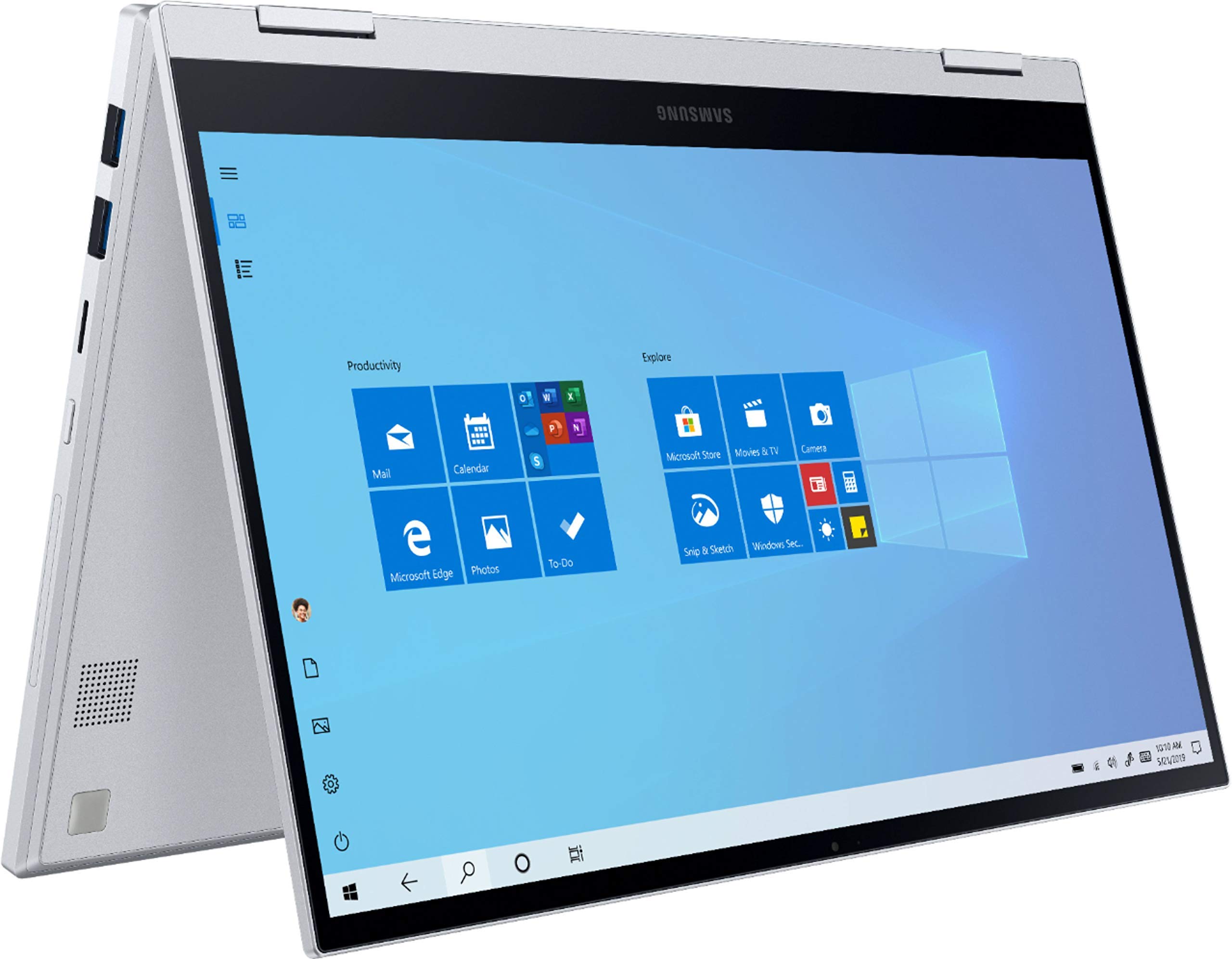 Samsung Galaxy Book Flex Alpha 2-in-1 13.3-inch QLED Touch-Screen Laptop Intel Core i5 8GB Memory 256GB SSD Royal Silver NP730QCJ-K01US (Renewed)