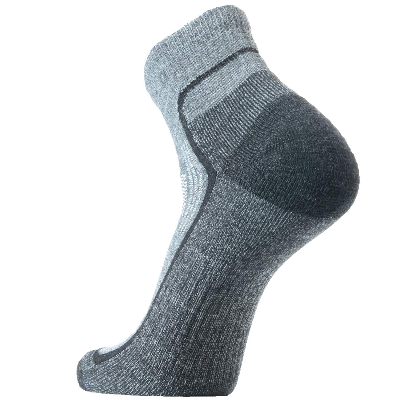 SOLAX 72% Men's Merino Wool Hiking Socks Outdoor Trail Trekking Cushioned Breathable Quarter Socks 3 Pack