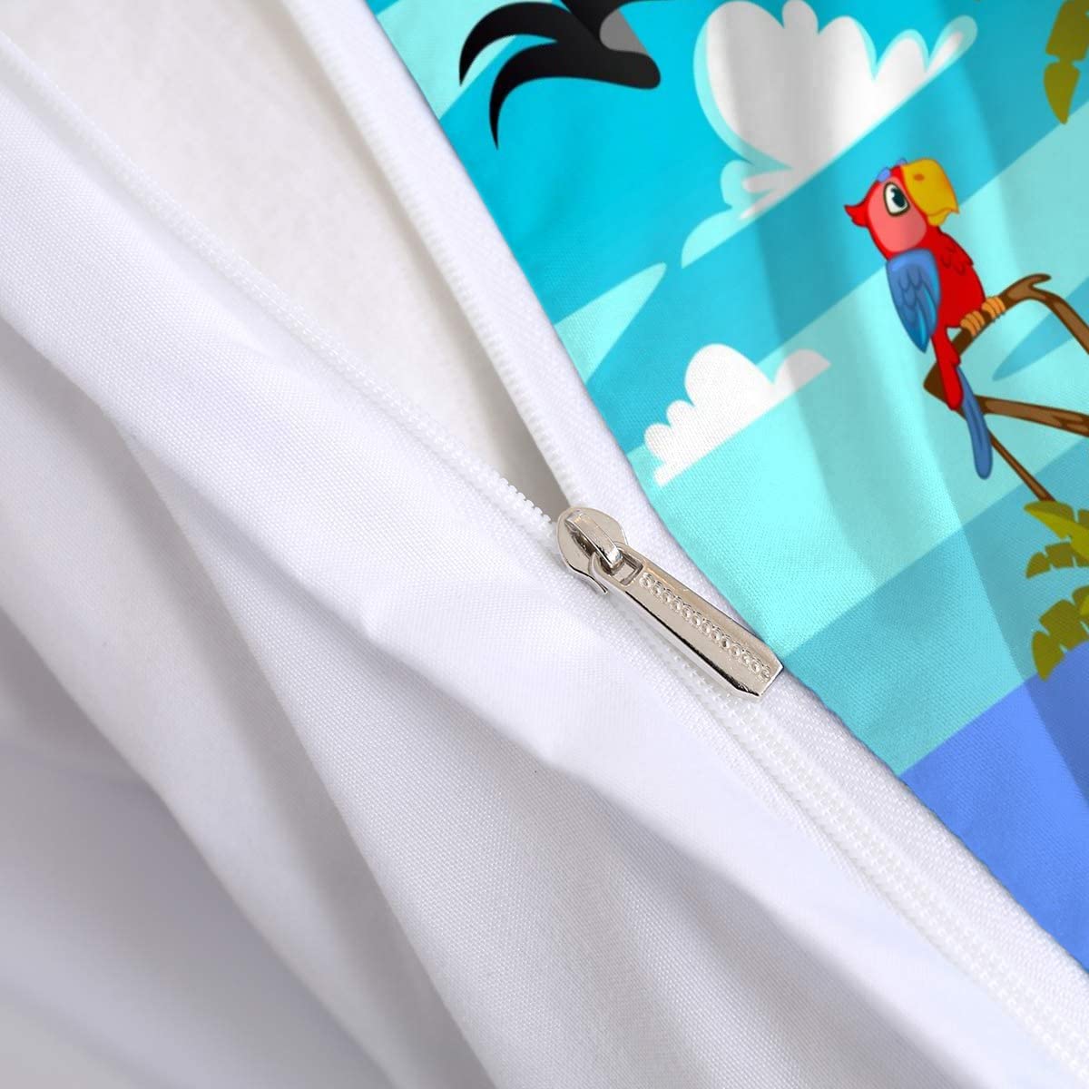 Quilt Cover Queen Size The Treasure 3D Bedding Sets Pirate Island Duvet Cover Breathable Hypoallergenic Stain Wrinkle Resistant Microfiber with Zipper Closure,beding Set with 2 Pillowcase