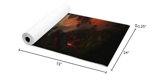 Yoga Mat - Tropical Sunset Art Style: Super Resistant, Firm and Comfortable Foam