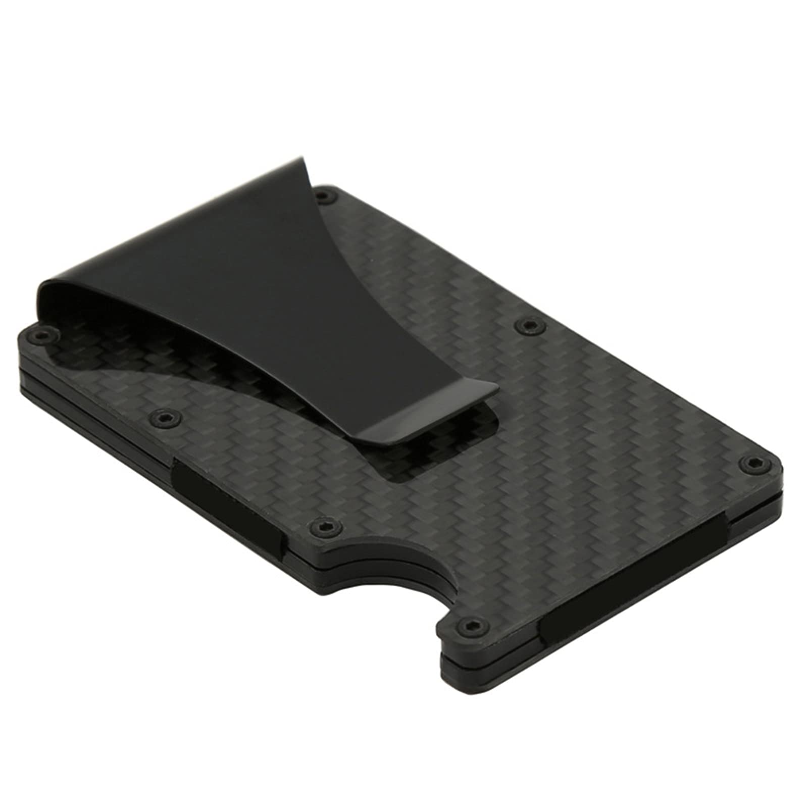 Yunnyp Minimalist Wallet for Men Carbon Fiber Wallet RFID Blocking Aluminum Slim Cash Credit Card Holder