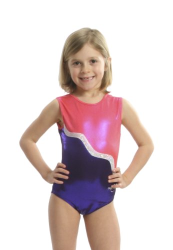 Obersee Girl's Gymnastics Leotard, Purple Ribbon, CM