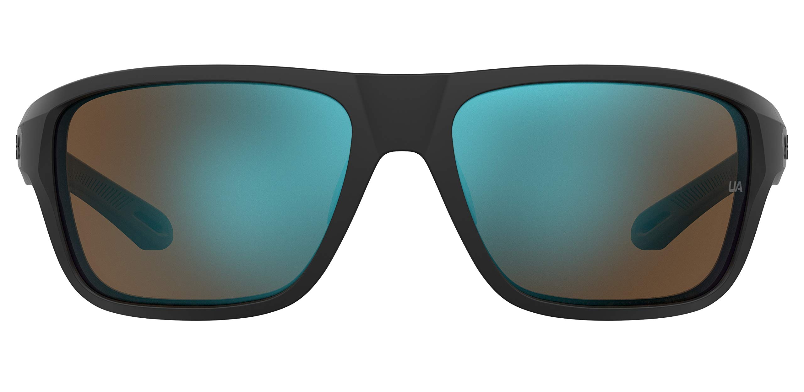 Under Armour Men's UA 0004/S Rectangular Sunglasses, Matte Black Blue/Blue Multi, 65mm, 16mm