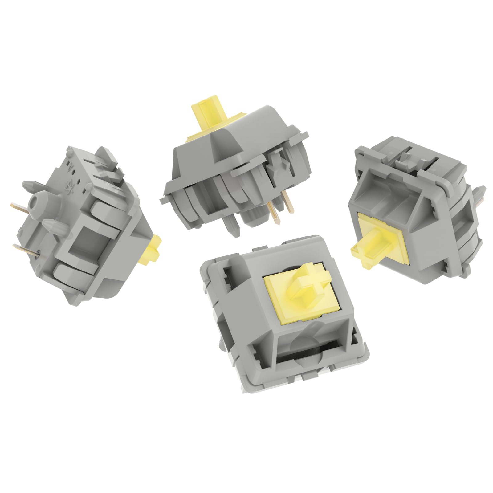 ZugGear DUROCK POM Switches Tactile Sunflower T1 Keyboard Switch 67g Mechanical Switches, 5 Pins Pre-Lubed Tactile Switches (90pcs, DUROCK POM T1)