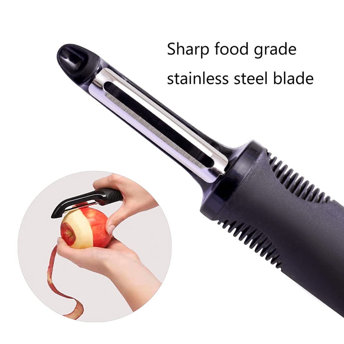 Weymier Potato Peeler Vegetable Peeler Apple peeler Fruit Peeler for kitchen peeler Sharp Stainless Steel Swivel Blades Peeler Good Grip Handle Built-in Potato Eye Remover