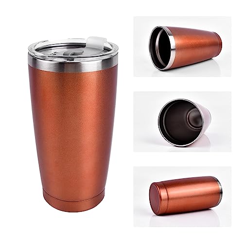 SOLLASY Coffee Tumbler 20 oz Tumbler Travel Mug Insulated Stainless Steel Vacuum Tumbler with Lid Water Glasses Cups for Tea Gifts Hot and Cold Iced Beverages Durable Leak-proof Rose