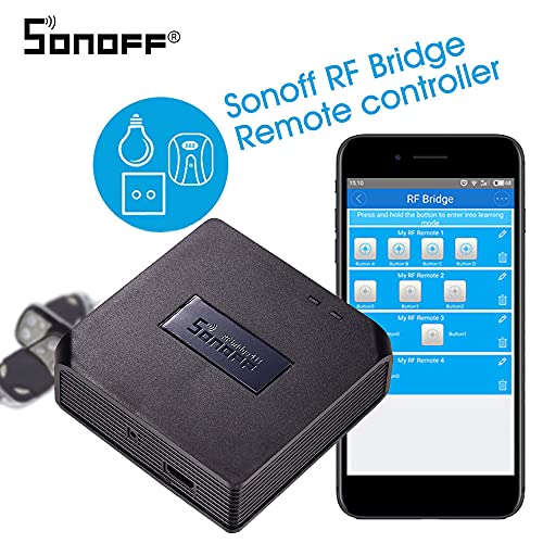 RF Bridge 433MHZ WiFi Smart Switch Wireless Intelligent WiFi Remote RF Controller Automation Module Switch for Smart Home Security Alexa Google Home (1-Pack)