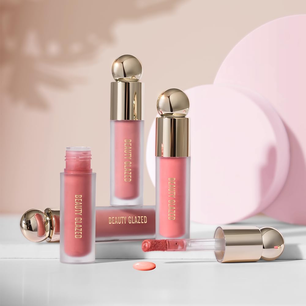 Soft Cream Blush Makeup, Liquid Blush for Cheeks, Weightless, Long-Wearing, Smudge Proof, Natural-Looking, Dewy Finish (B102)