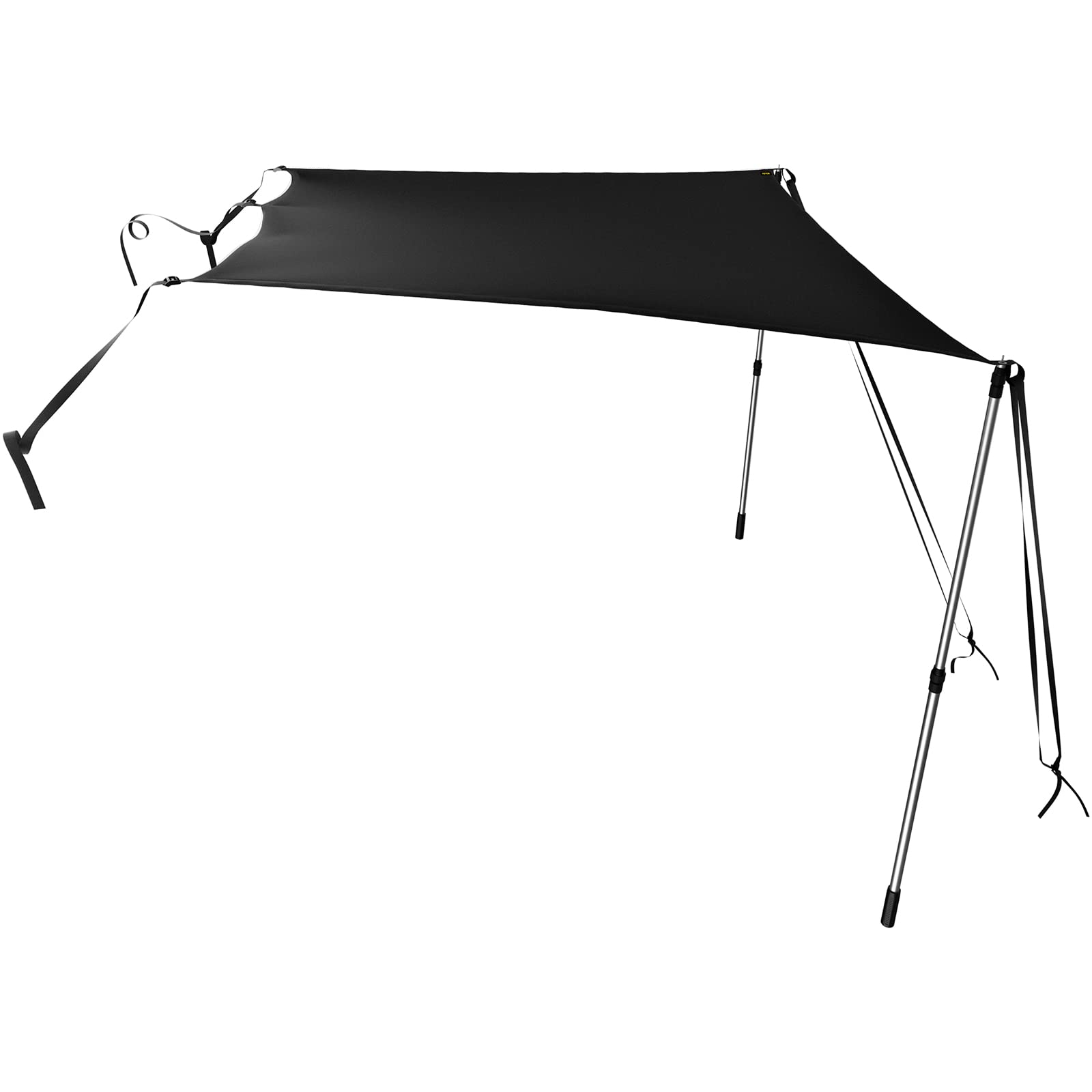 VEVOR T-Top Sun Shade Kit 6' x 7', UV-Proof 600D Polyester T-top Extension Kit with Rustproof Steel Telescopic Poles, Waterproof, Easy to Assemble for T-Tops & Bimini Top
