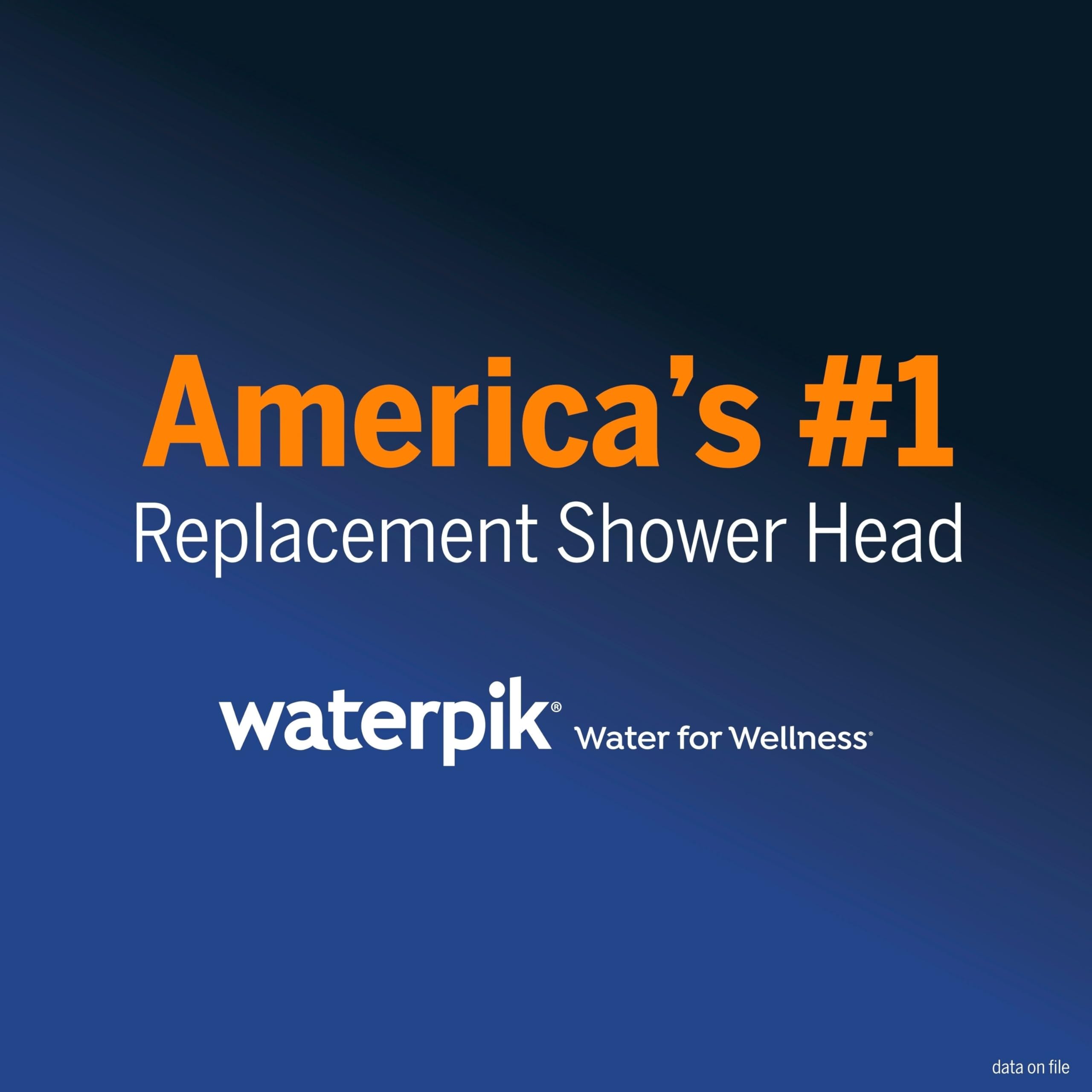 Waterpik One-Touch Dual 2-in-1 Shower System With Rain Shower Head and 7-Mode Hand Held Shower Head, Brushed Nickel XPB-139E-769ME