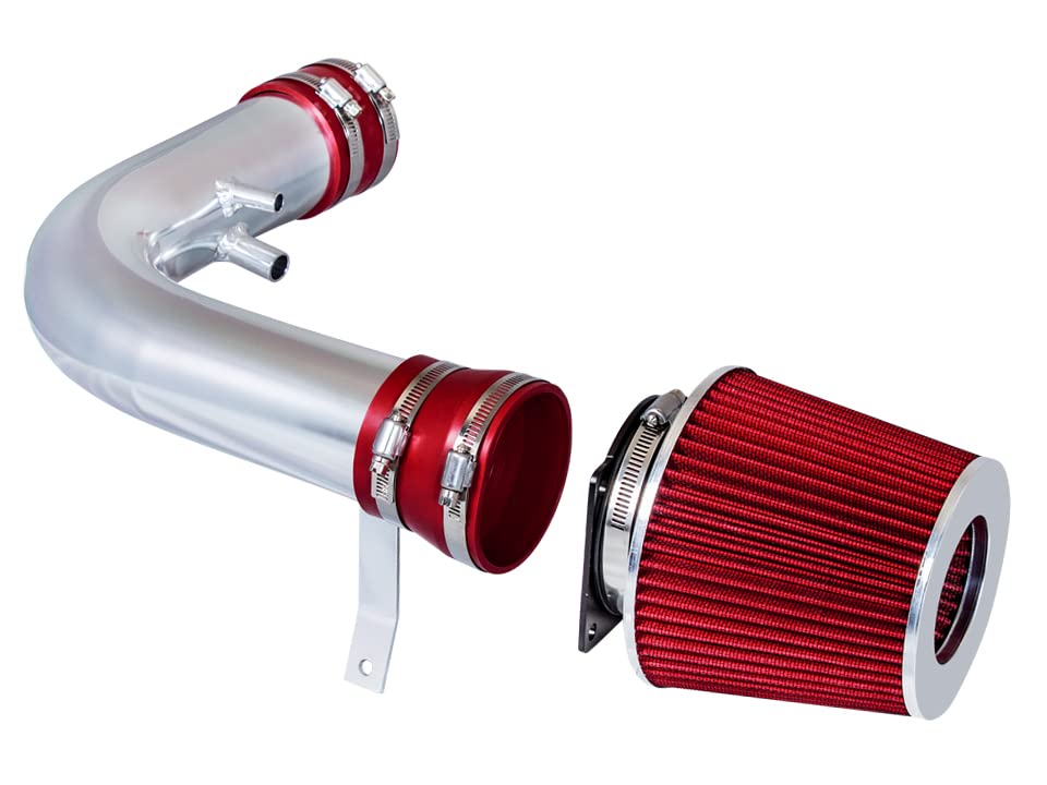 Rtunes Racing Short Ram Air Intake Kit + Filter Combo RED Compatible For 97-03 Ford F-150 / Expedition / 97-99 Ford F-250/98-99 Lincoln Navigator V8
