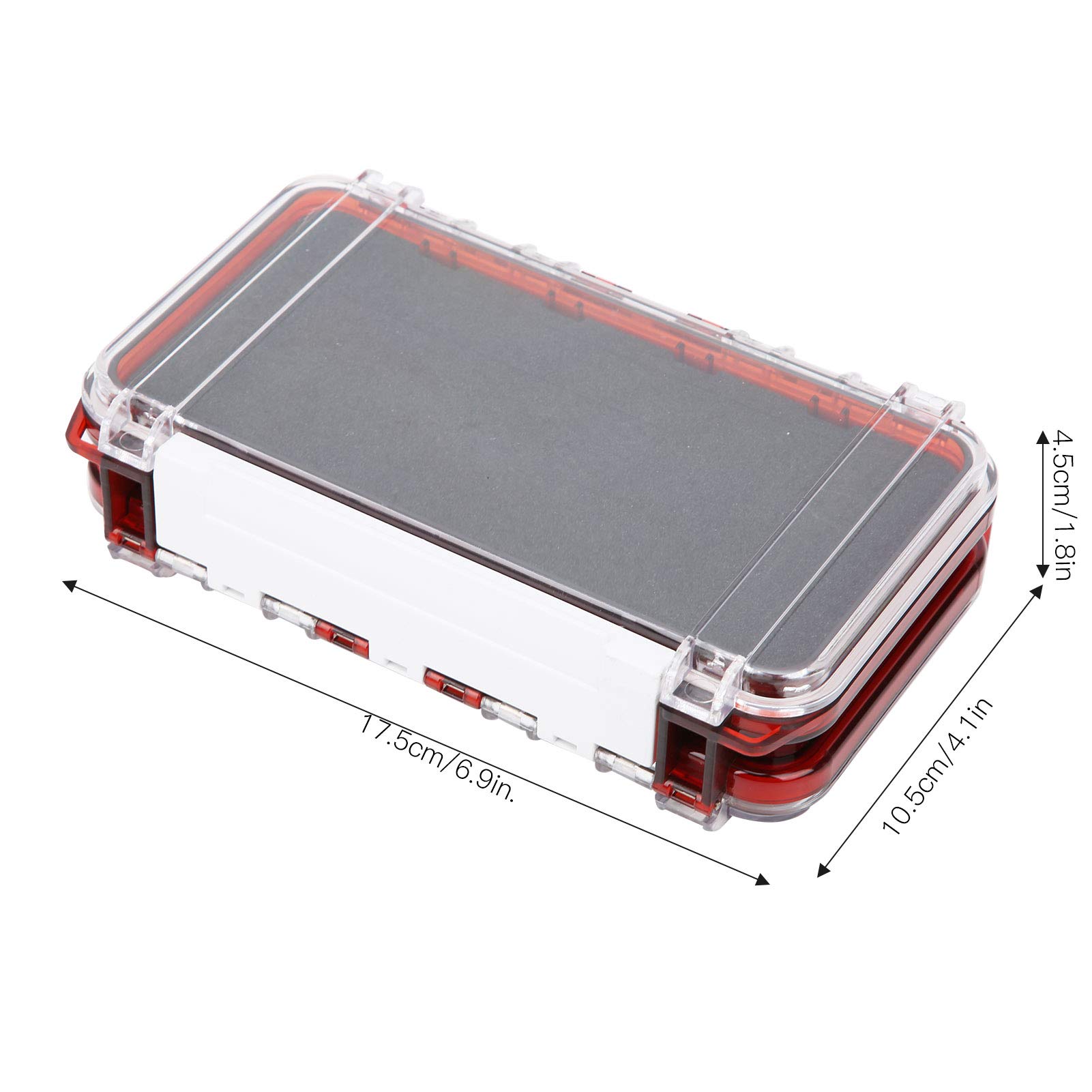 WNSC Lure Organizer, Fishing Accessories Bait Case, for Camping Traveling Outdoor(Transparent red)