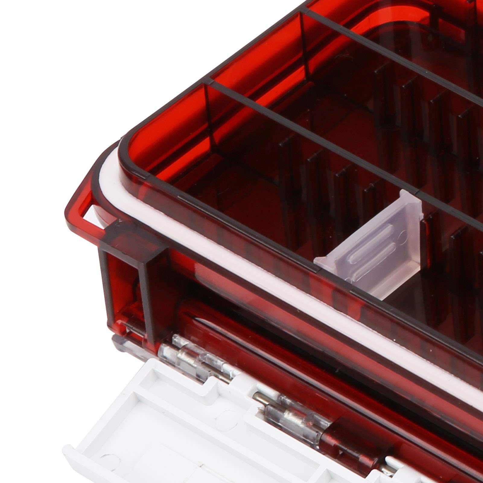 WNSC Lure Organizer, Fishing Accessories Bait Case, for Camping Traveling Outdoor(Transparent red)