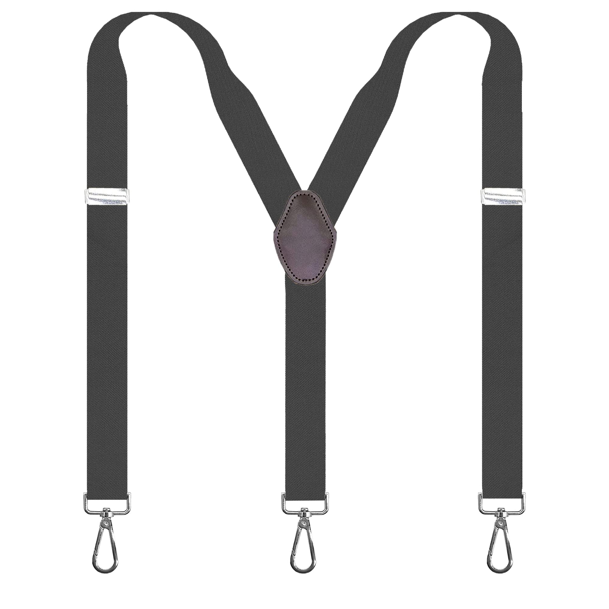 SupSuspen Y-Back Suspenders 1.4'' Heavy Duty Braces&3 Swivel Hooks on Belt Loops