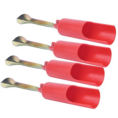 Yeuipea Foldable Fishing Rod Ground,4PCS Red 32cm Foldable Fishing Rod Ground Inserted Holder Stand Pole Bracket Tackle Accessory(32 * 4.5 * 4.5cm)