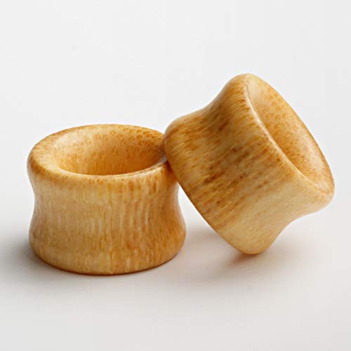 SUPTOP 8pcs Set Natural Wood Tunnels and Plugs for Ear Gauges Vintage Brown Stretcher 0g - 13/16 inch