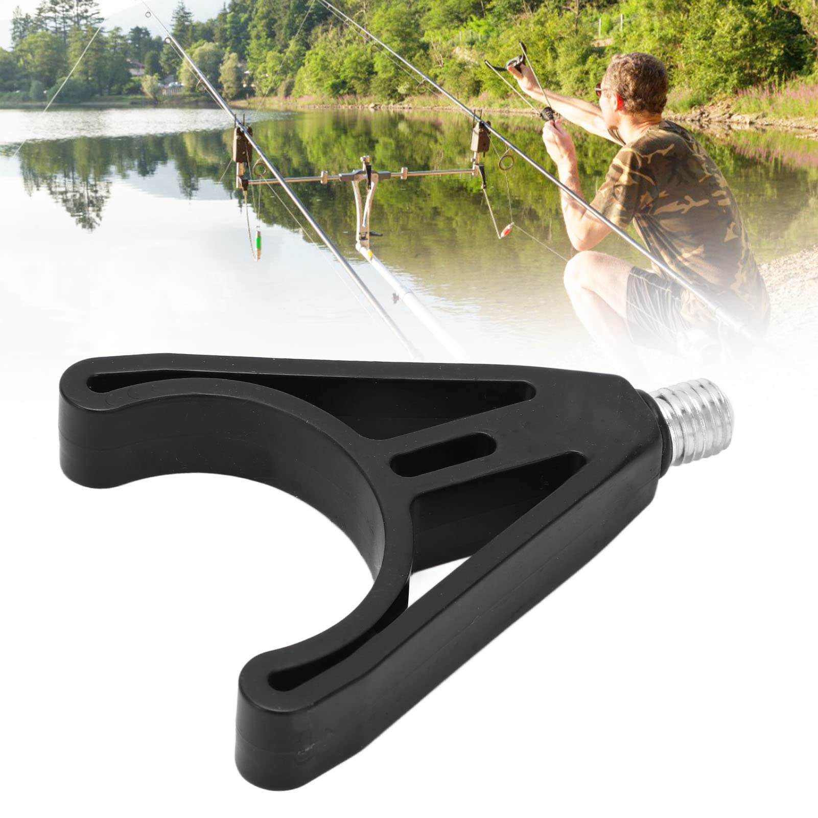 Yeuipea U Shape Fishing Rod Holder,Fishing Rod Holder Rest Fishing Rod Support Stand Head Carp U Shape Holder Tackle Tool