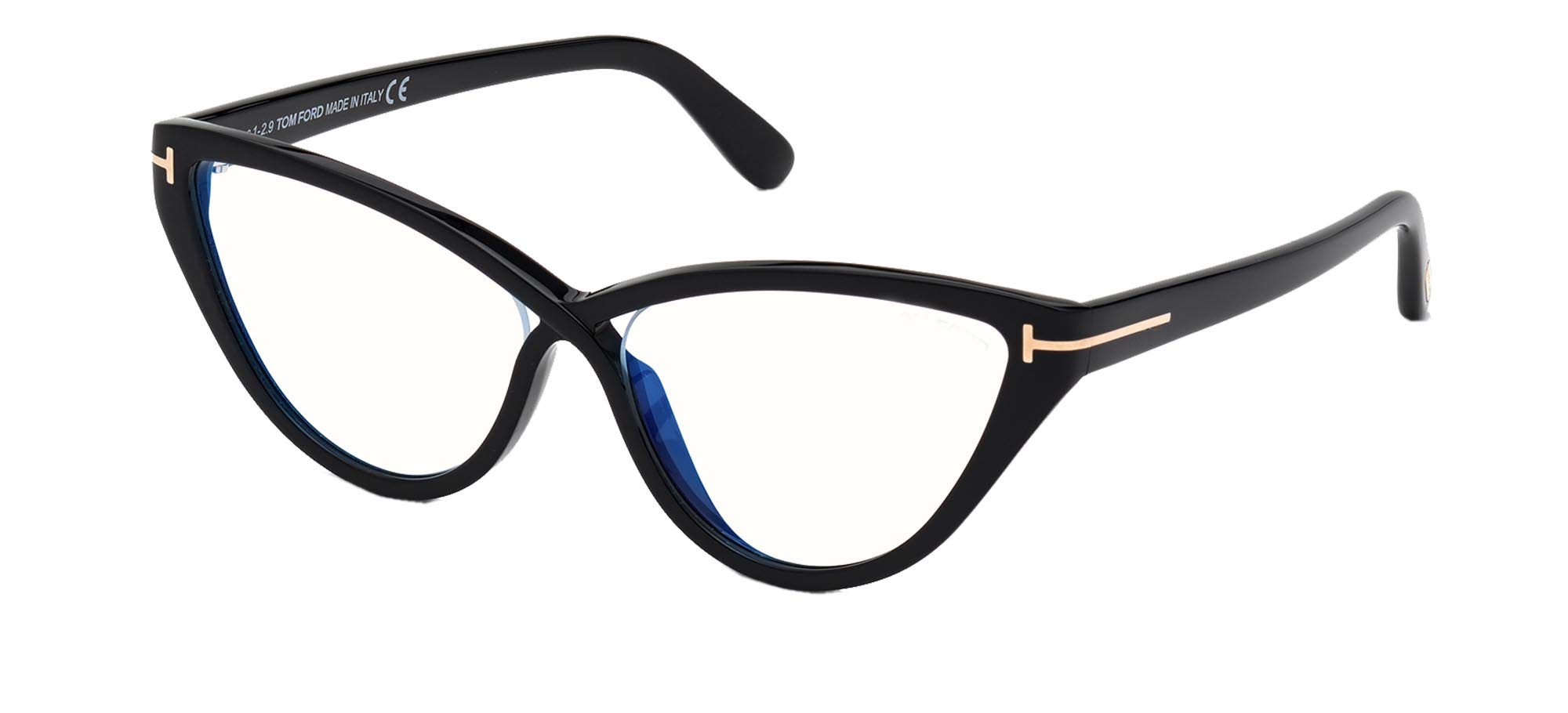 Tom Ford Blue Block Eyeglasses TF5729B 001 Black 56mm FT5729