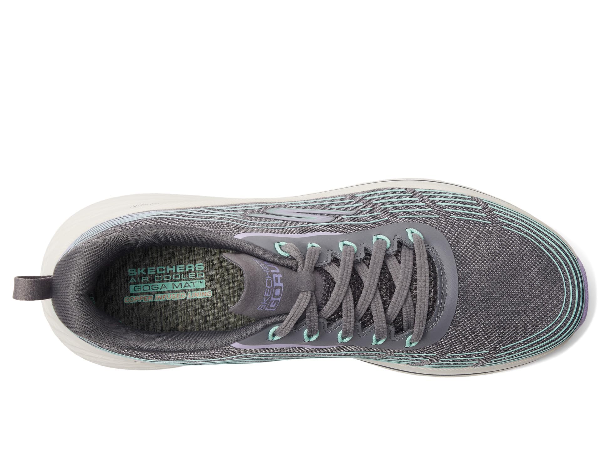 Skechers Women's Max Cushioning Elite 2.0 Sneaker, Charcoal/Lavender, 9.5